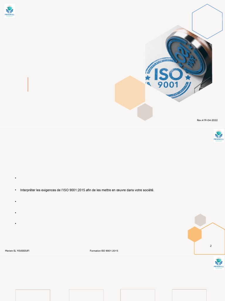 Formation ISO 9001:2015 - Exigences clés | PDF | Management de la ...