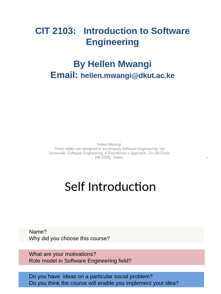 Software Engineering Course Overview | PDF | Software | Software ...