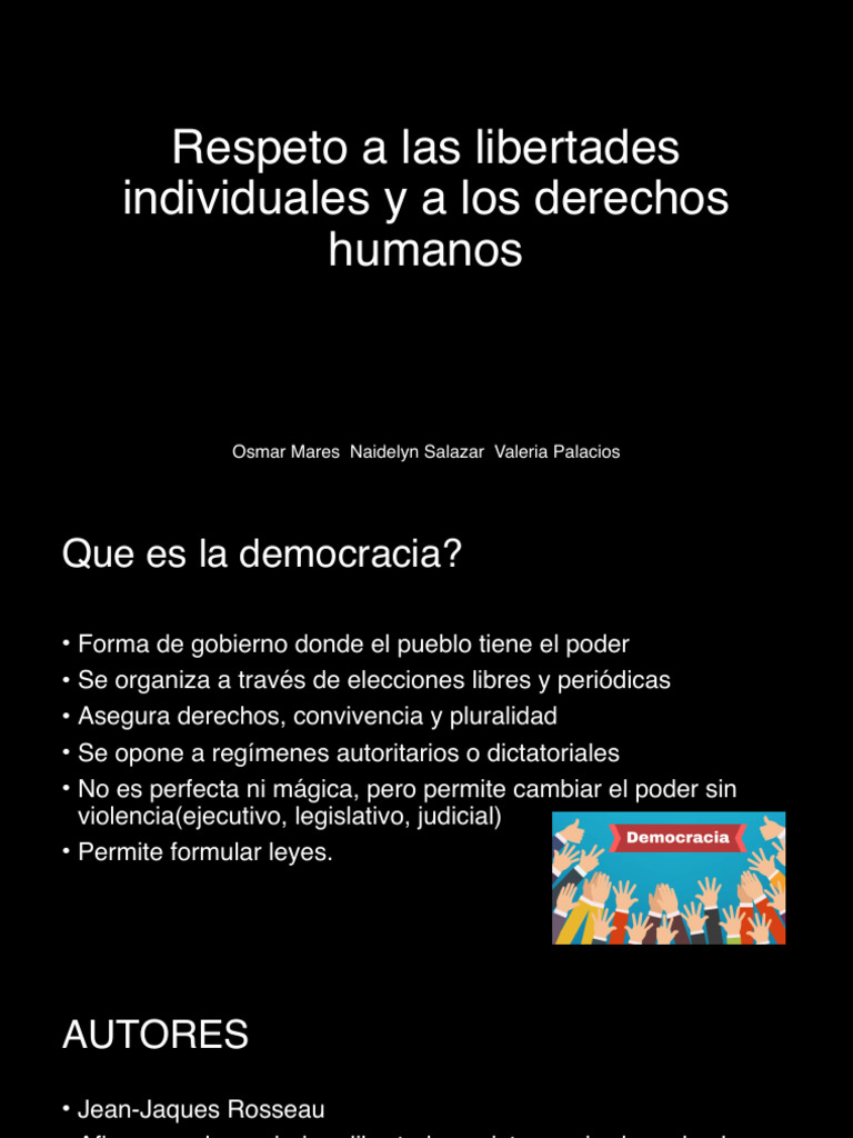 Libertades y Derechos en Democracia | PDF | Democracia | Ideologías ...