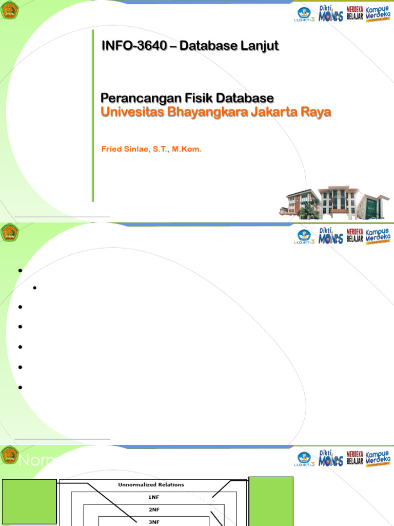 Perancangan Fisik Database dan Normalisasi | PDF