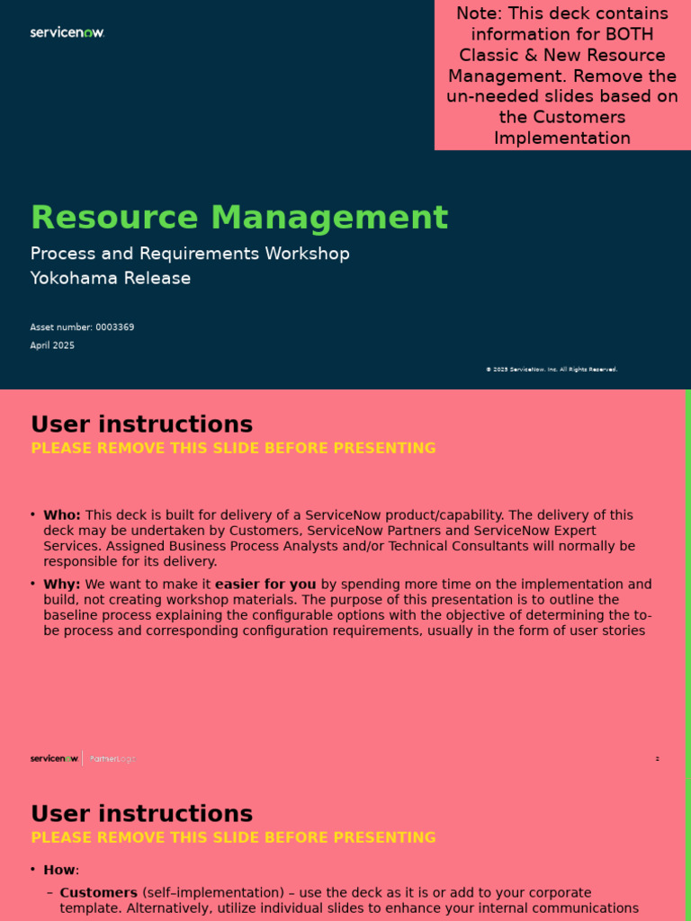 SPM - Resource Management - Process Workshop Presentation - Yokohama | PDF | Agile Software ...