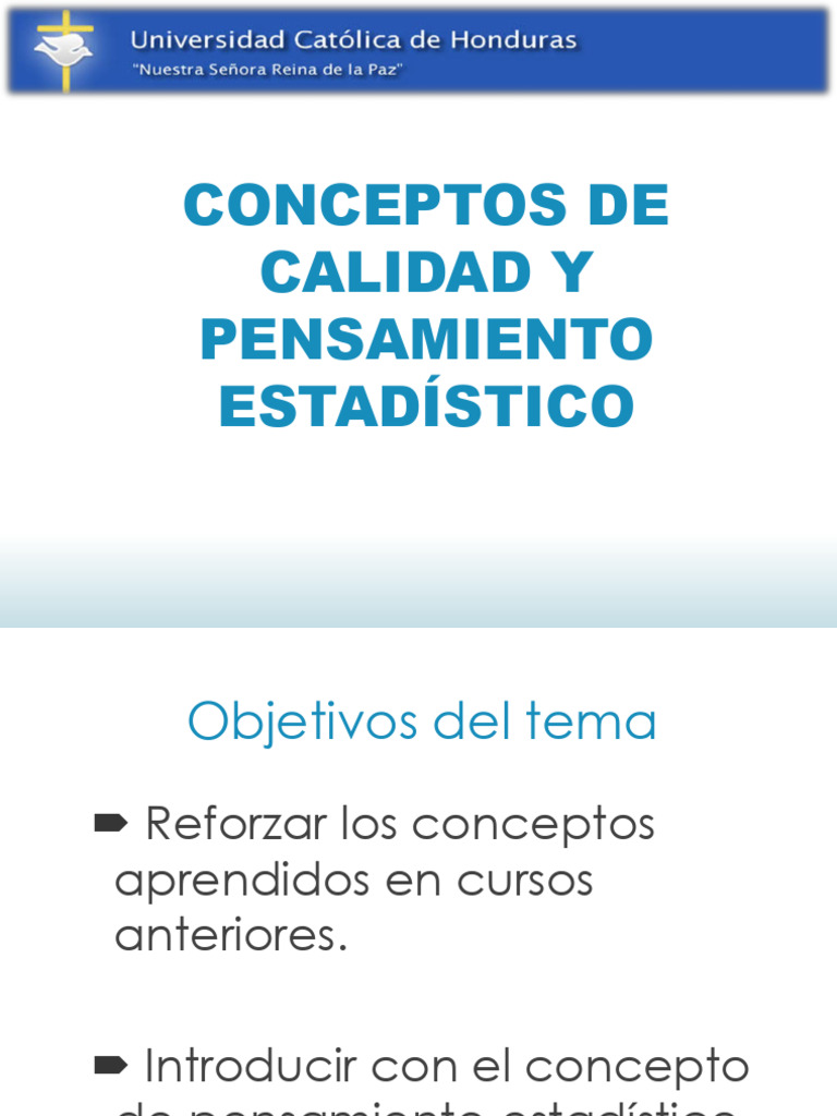 01 Conceptos de Calidad | PDF | Calidad (comercial) | Estadísticas