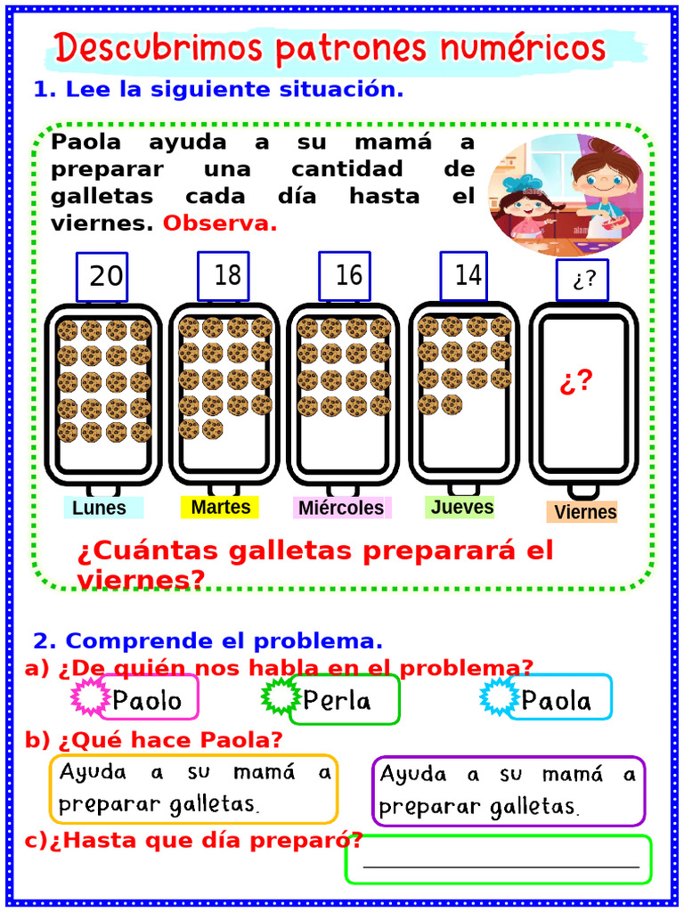 Ficha Descubrimos Patrones Numericos | PDF