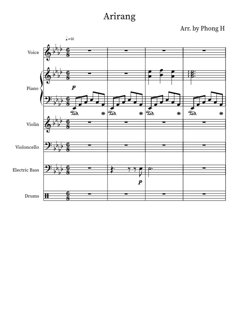 Arirang Chords and Arrangement Guide | PDF