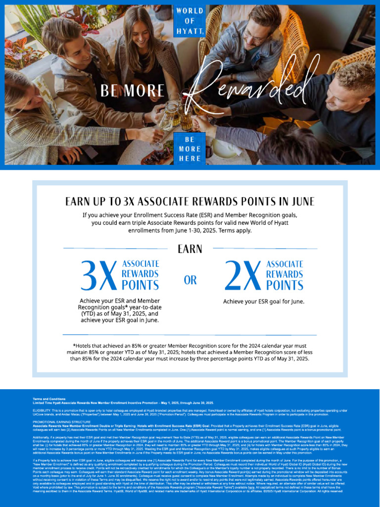 Hyatt Associate Rewards Enrollment Promo | PDF