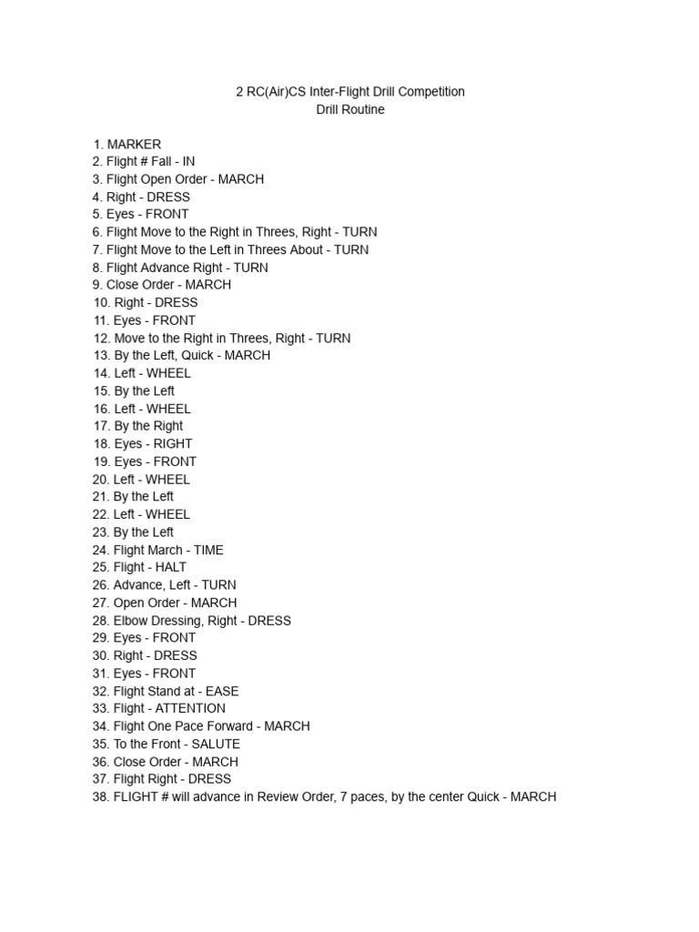 2 RC (Air) CS Inter-Flight Drill Competition (2025) | PDF