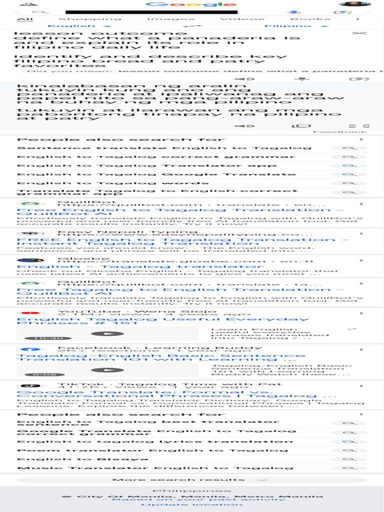 English To Tagalog - Google Search | PDF | Tagalog Language | English ...