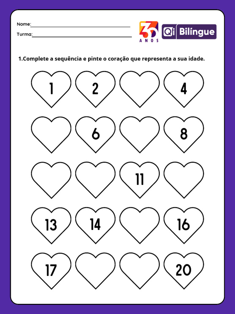 Missing Numbers Math Worksheet in Pink and White Simple Style | PDF