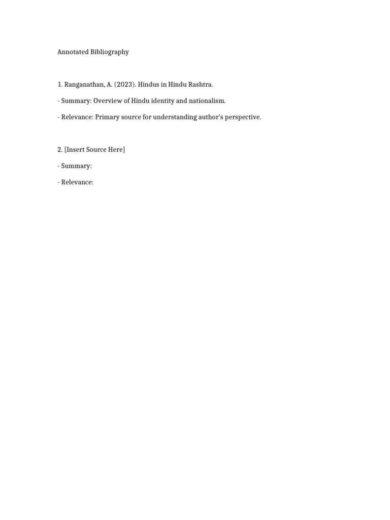Annotated Bibliography | PDF