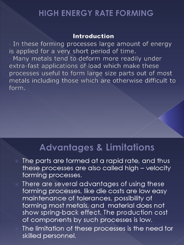 High Energy Rate Forming Processes | PDF | Explosive Material | Explosion