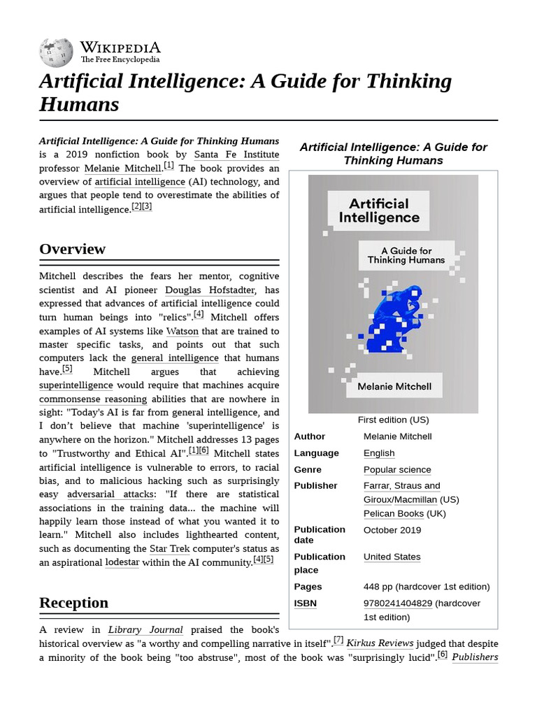 AI: A Guide for Thinking Humans | PDF | Artificial Intelligence ...