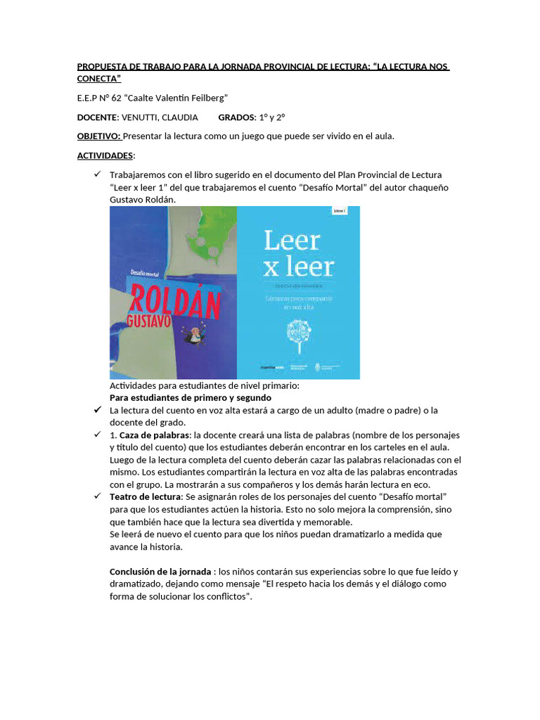 La Lectura Nos Conecta | PDF