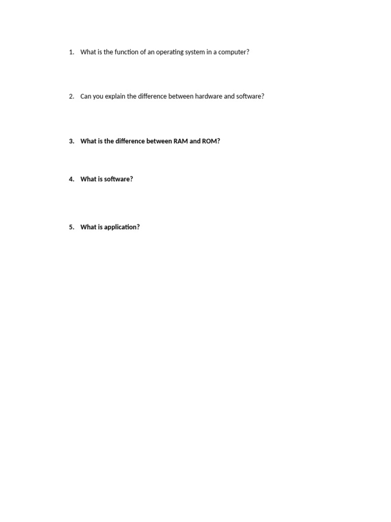What Is The Function of An Operating System in A Computer | PDF