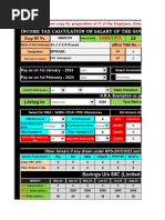 Income Tax Calculator Excel Ay 2025 2026 1.1 | PDF | Tax Deduction | Taxes