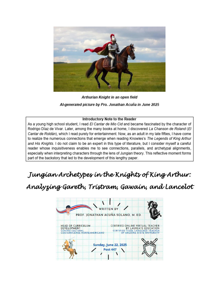 Jungian Archetypes in The Knights of King Arthur | PDF | Lancelot | Gawain