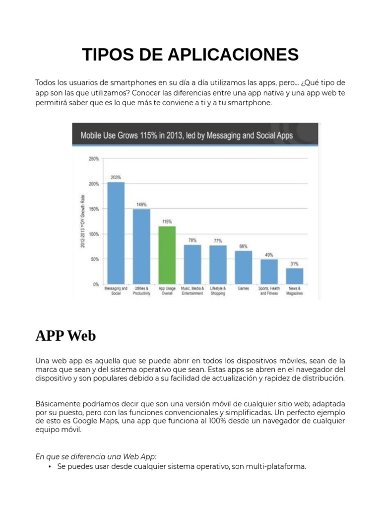 Aplicaciones Web | PDF | Aplicación movil | Software de la aplicacion