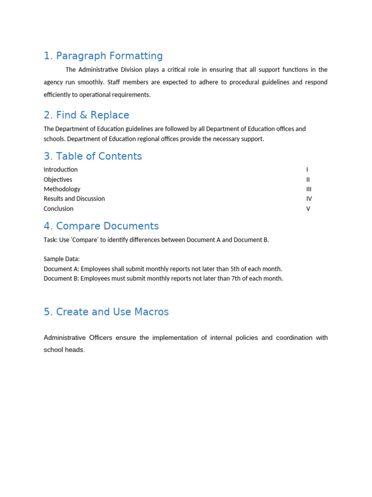 Administrative Division Procedures Guide | PDF