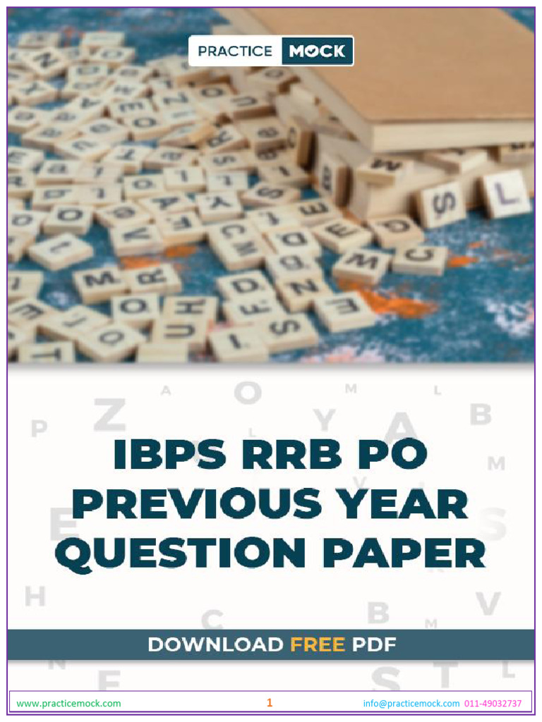 RRB PO 2024 Question Paper Analysis | PDF