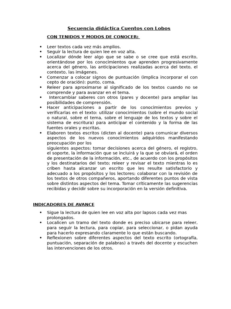 Mas Cuentos Con Lobos | PDF | Aprendizaje | Comunicación escrita