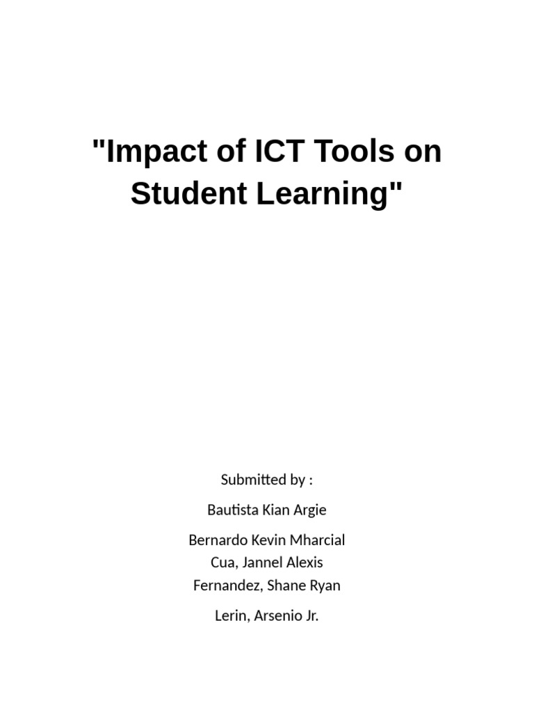 ICT Tools Enhance Student Learning | PDF | Educational Technology ...