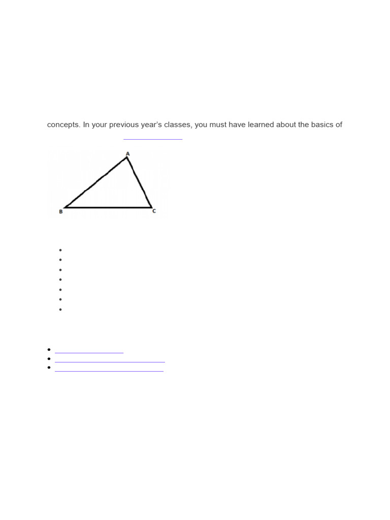 Class 10 Maths Chapter 6 Triangle Notes | PDF | Triangle | Classical ...