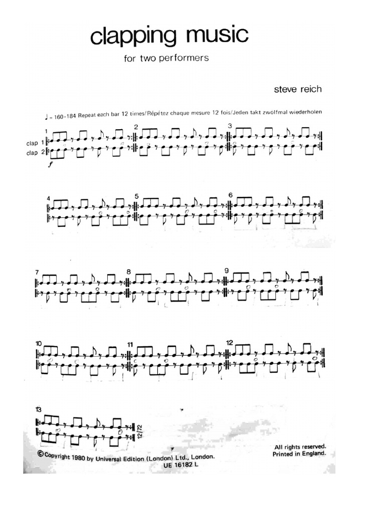 Clapping Music | PDF