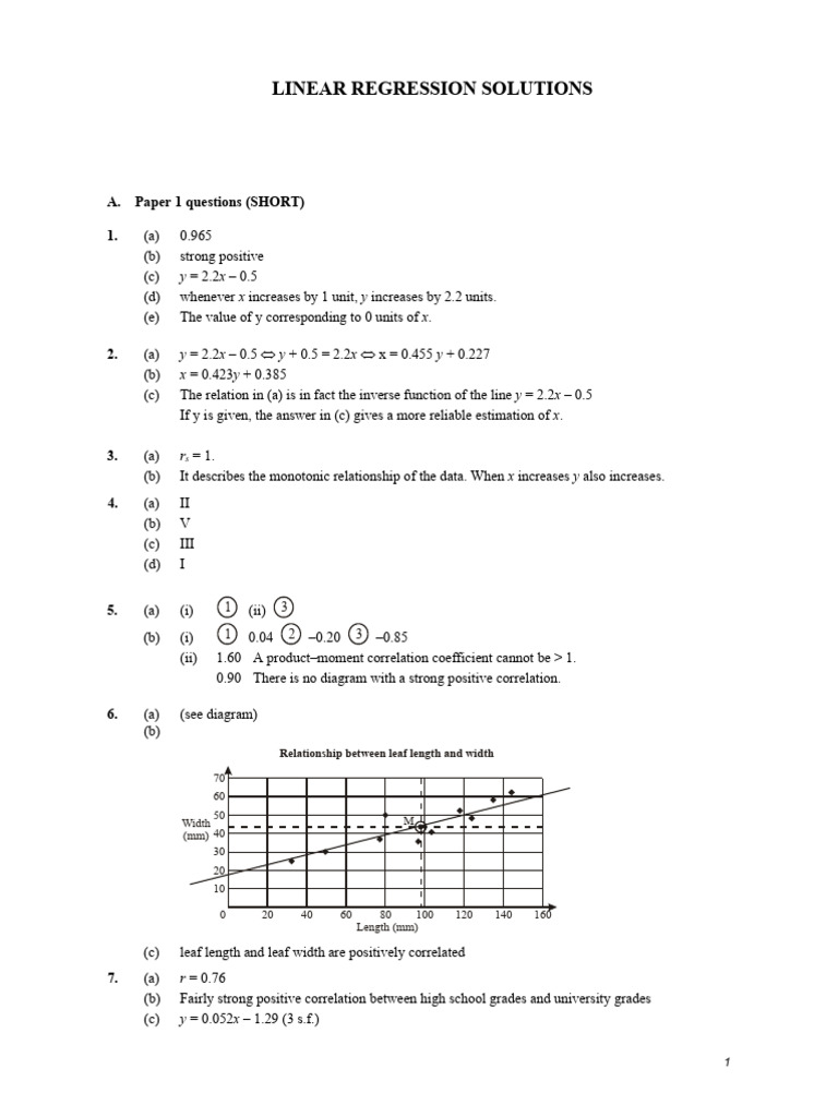 Linear Regression Solutions | PDF | Multivariate Statistics | Statistical Analysis