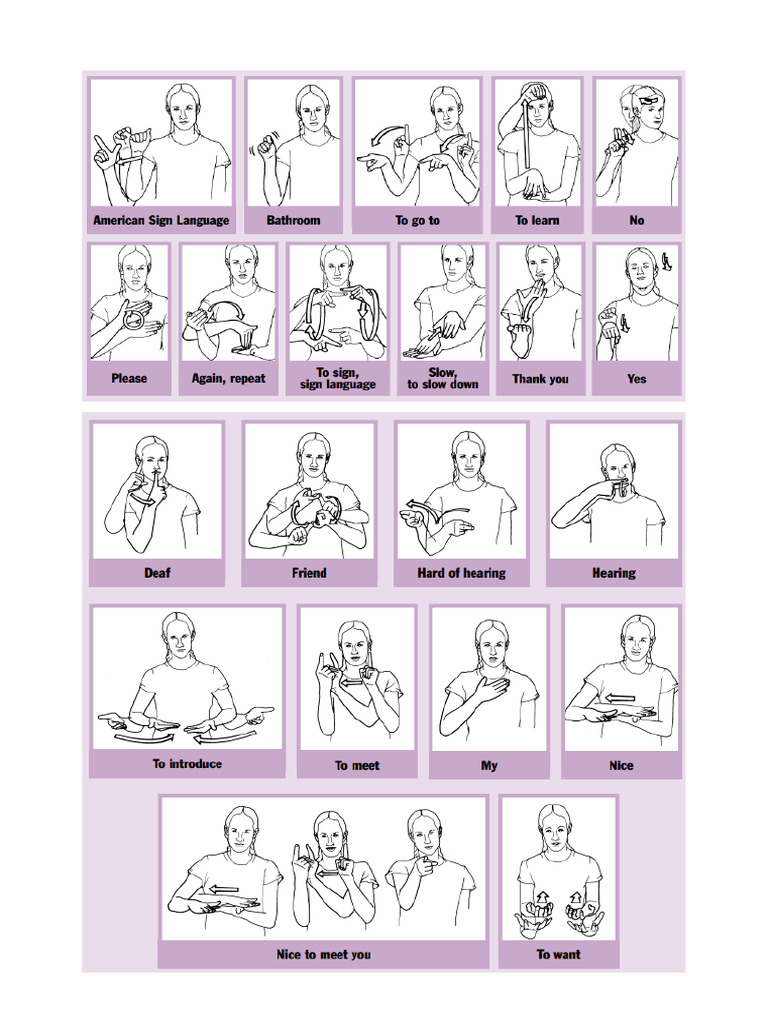 Basic Sign Language | PDF