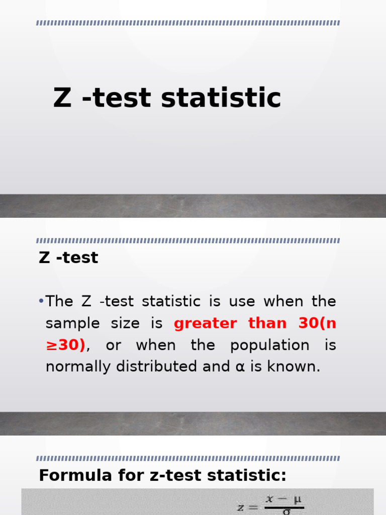 Z Stat | PDF