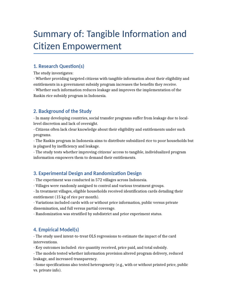 Tangible Information Indonesia Summary | PDF