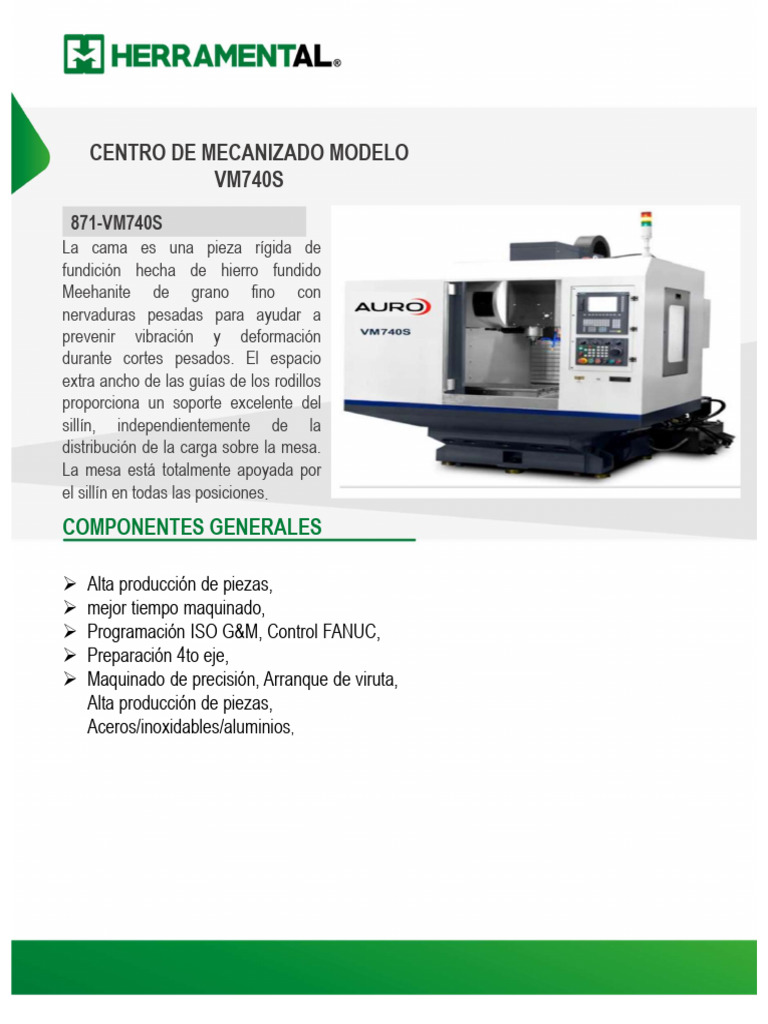 871 - VM740S | PDF | Ingeniería mecánica