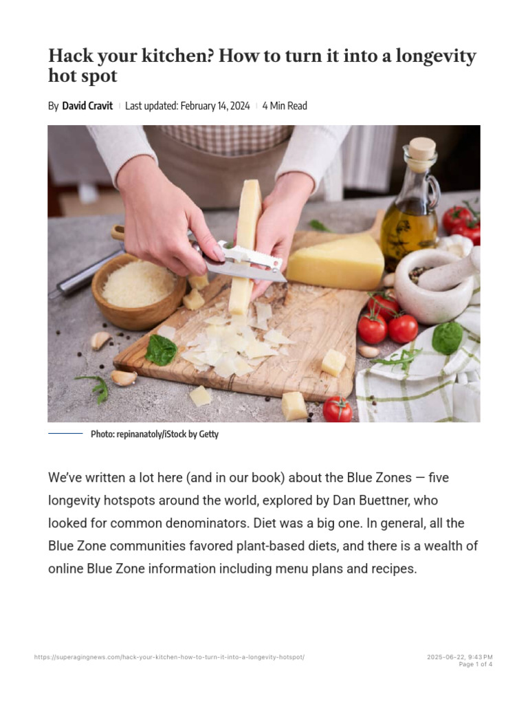 Hack Your Kitchen? How To Turn It Into A Longevity Hot Spot ...