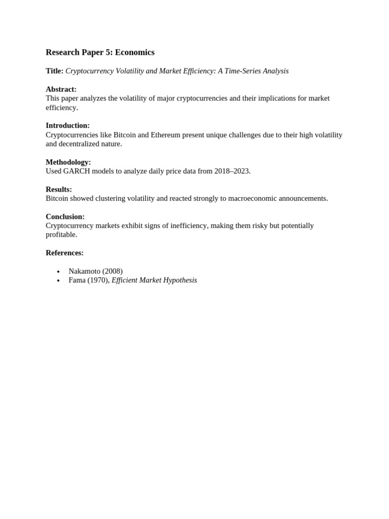 Research Paper 5 - Economics | PDF