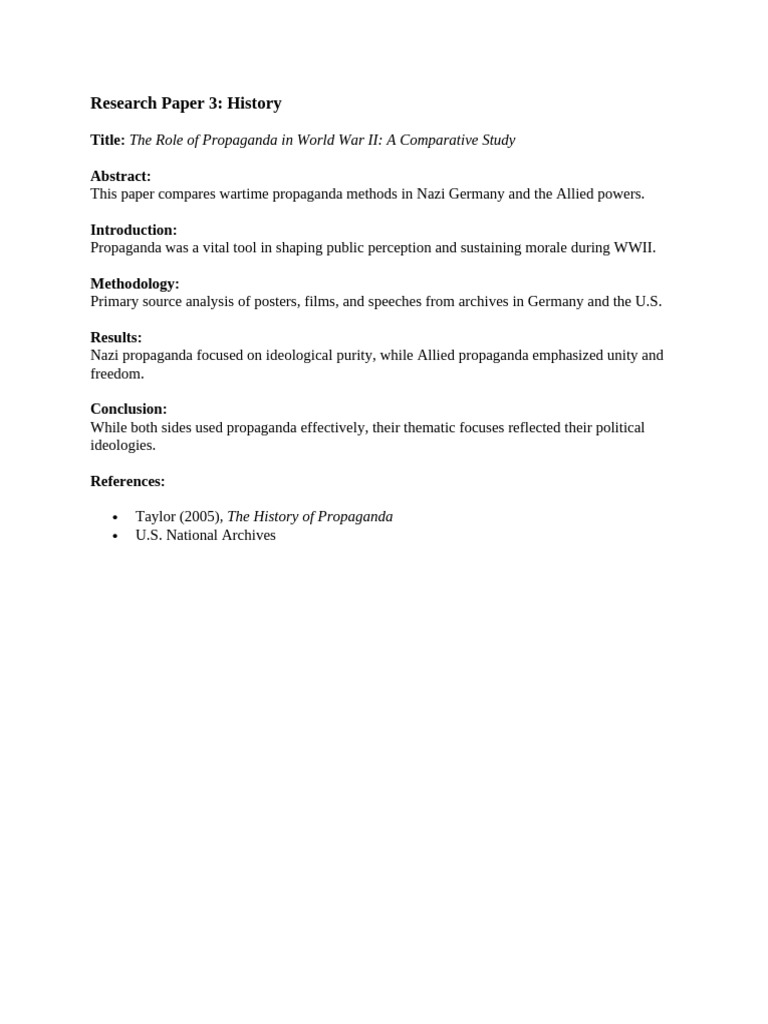 Research Paper 3 - History | PDF