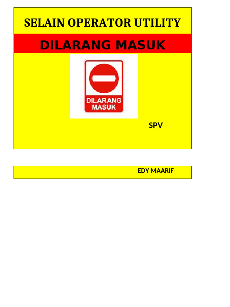 Dilarang Utility | PDF
