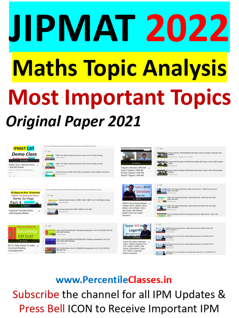 JIPMAT 2022 Maths Topic Breakdown | PDF | Chess Openings | Chess Theory