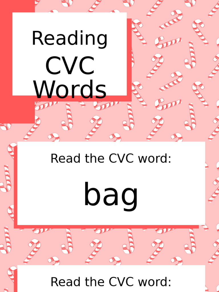 Valentines Reading CVC Words Practice Quiz Presentation in White Red ...
