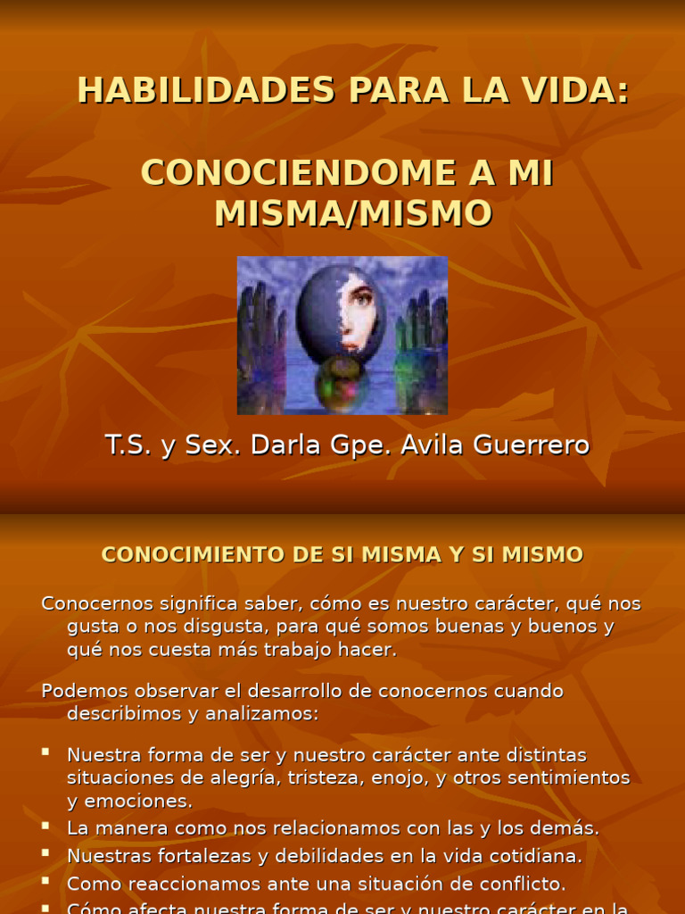 Conociendome A Mi Misma Pdf Autoestima Sicología