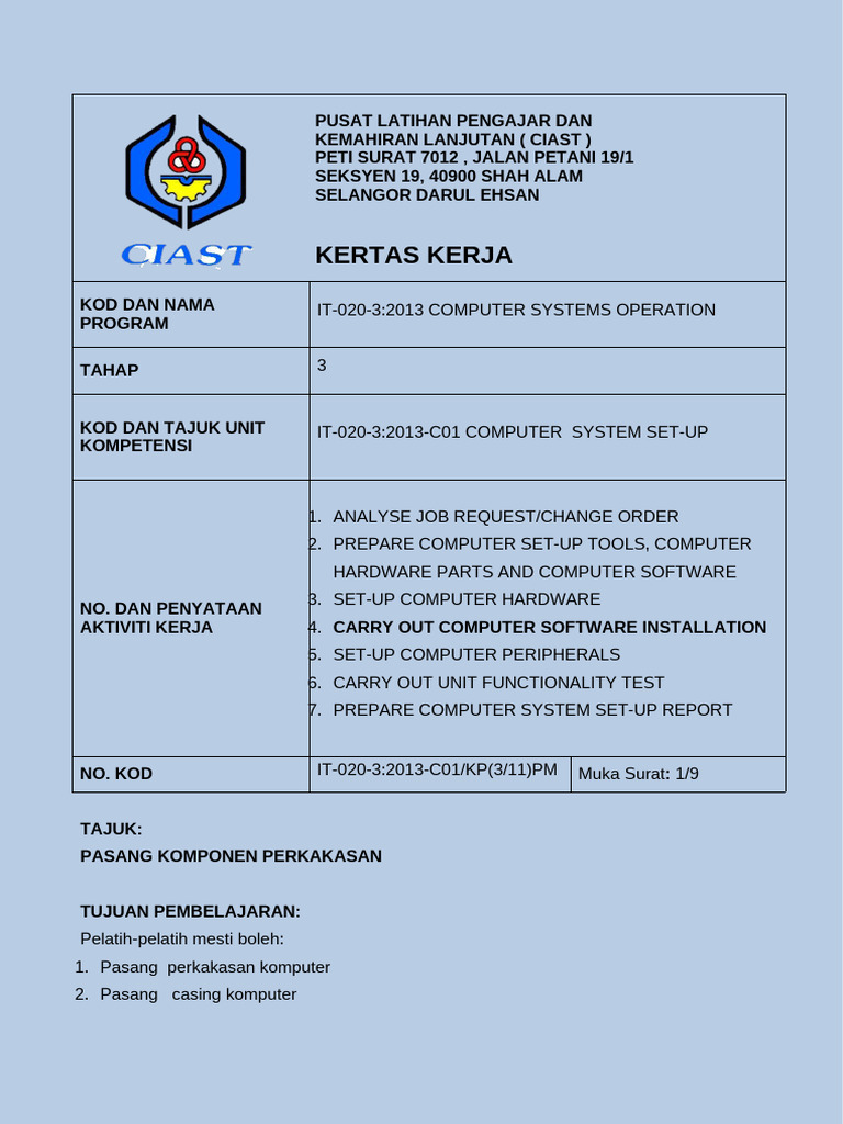 Contoh Kertas Kerja - Amali 2022 Latest | PDF