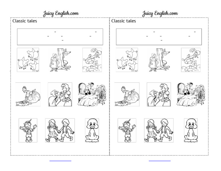 Classic Tales Worksheet for Kids | PDF