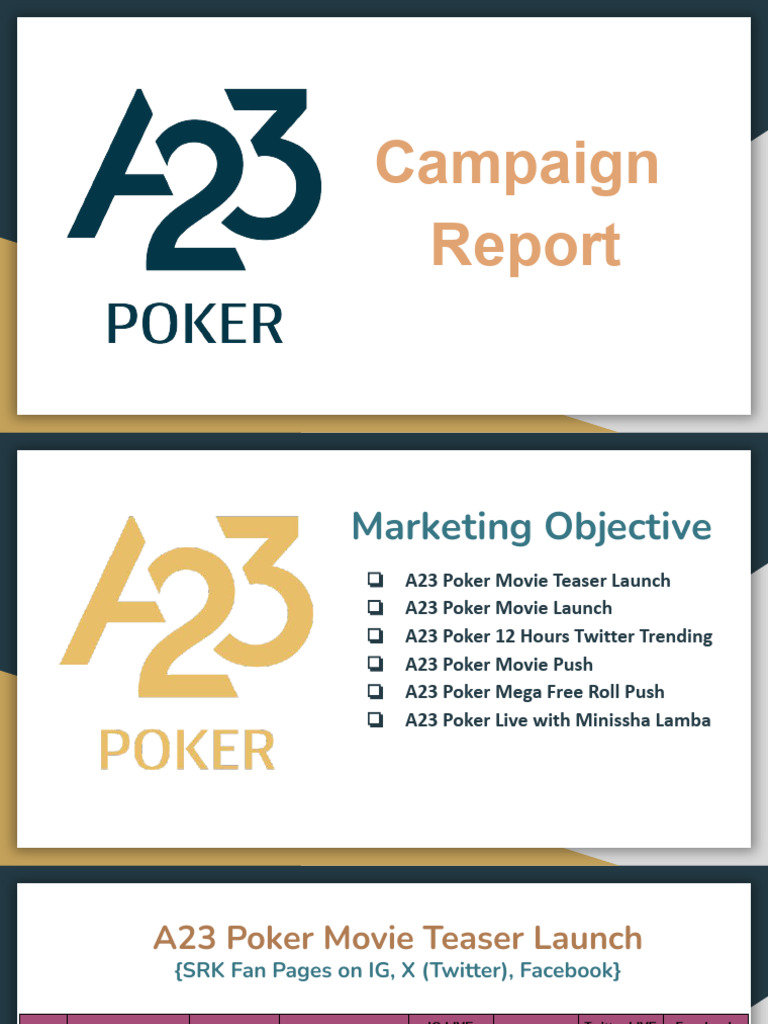 A23 Poker Campaign Report - MSE | PDF