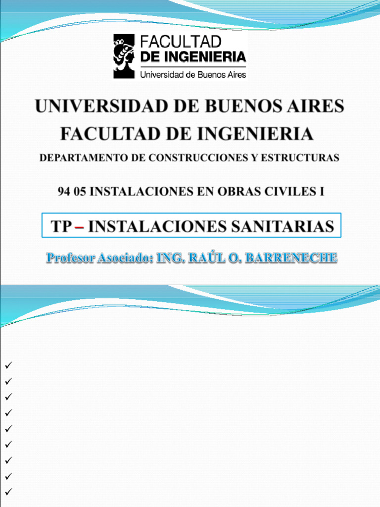 Clase TP #1 y TP #1-2 Desagües Sanitarios | PDF | Ingeniería | Materiales