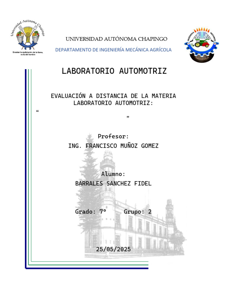 Actividad 8 Laboratorio Automotriz Fbs | PDF | Tecnología del motor ...