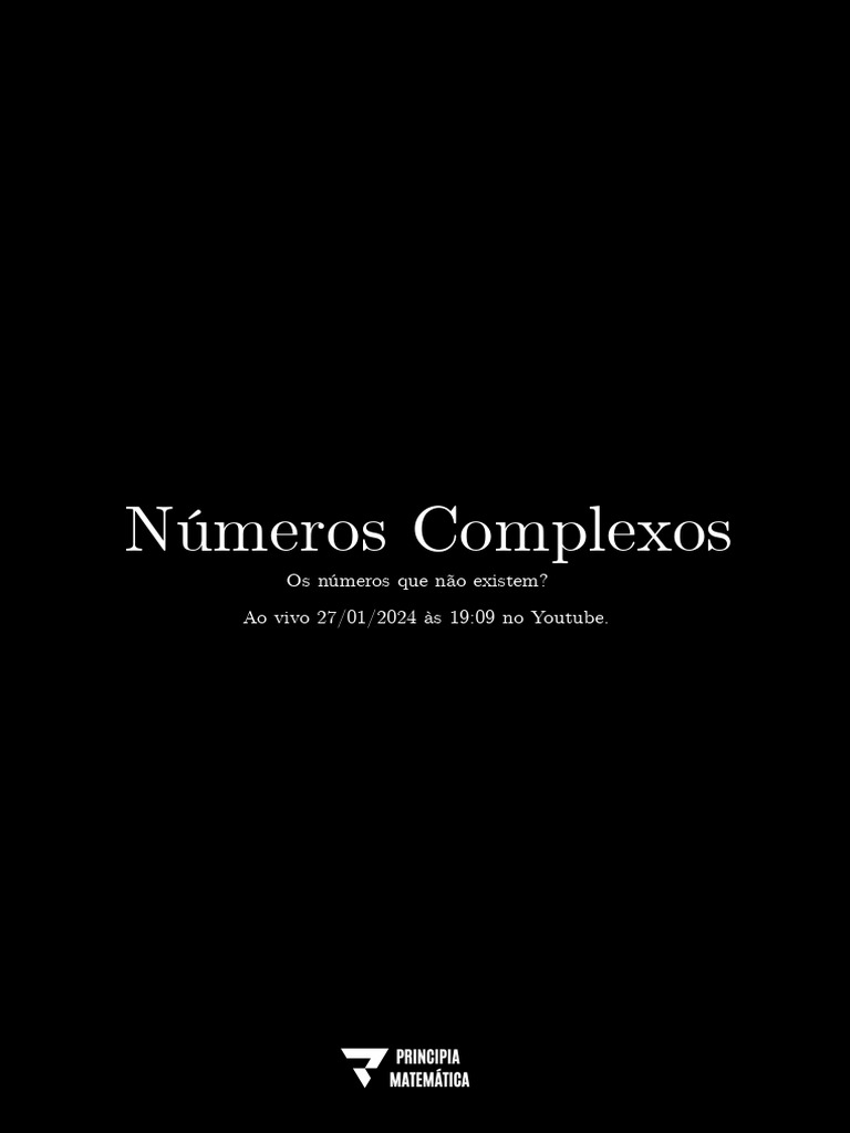 Live 003 - Números Complexos | PDF | Número complexo | Aritmética