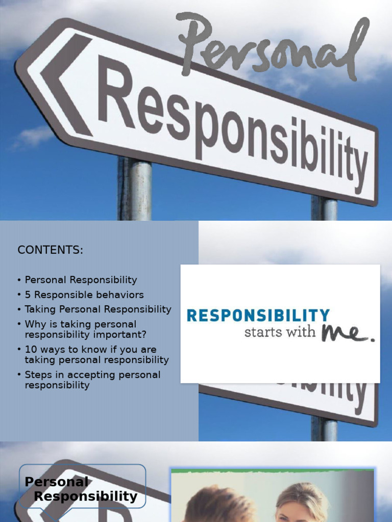 Personal Responsibility | PDF | Thought | Social Psychology