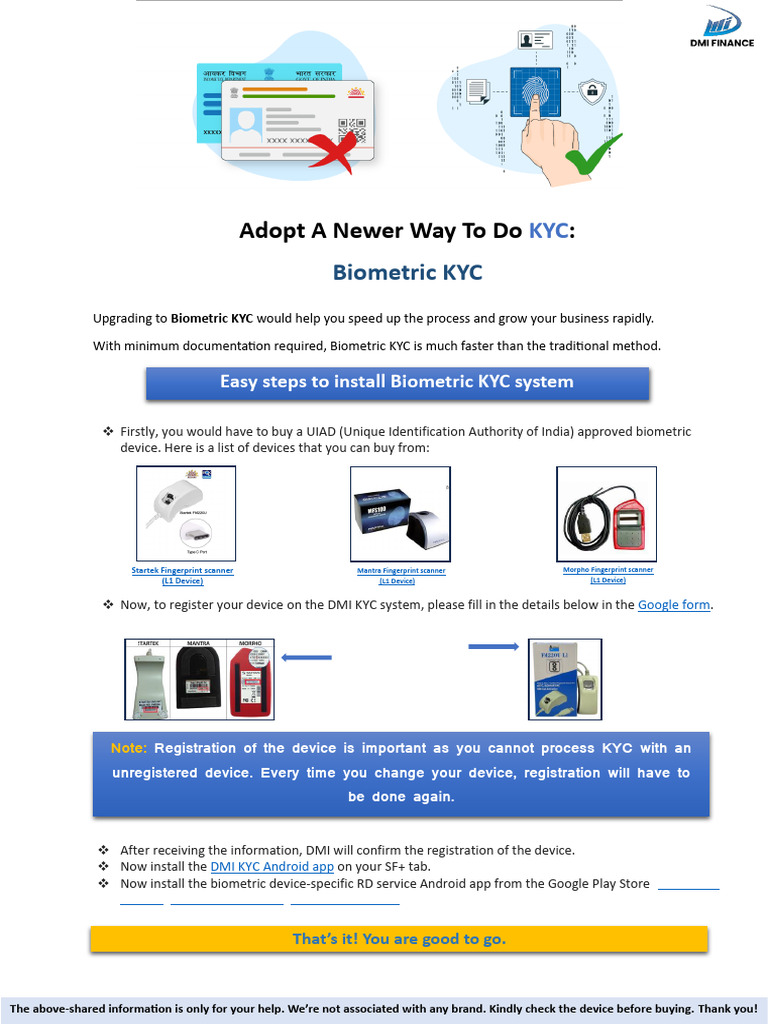 Biometric KYC English23rd Jan | PDF | Biometrics | Fingerprint