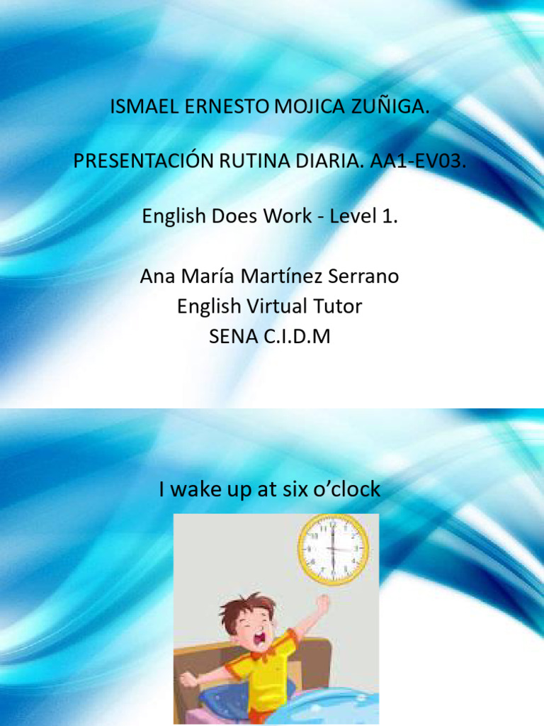 Actividades Diarias Ismael Mojica | PDF