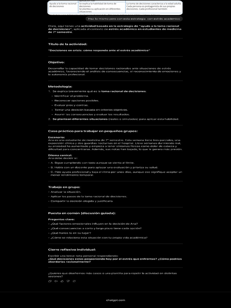 Juego de Roles Estrés | PDF