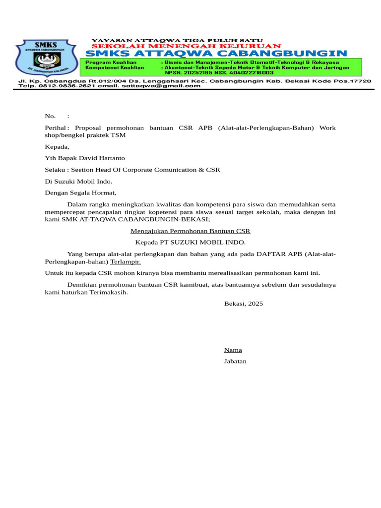 Proposal Apd TSM | PDF