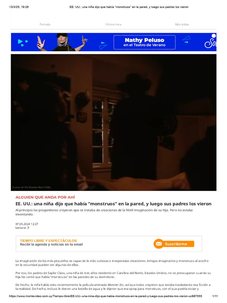 EE. UU. - Una Niña Dijo Que Había "Monstruos" en La Pared, y Luego Sus ...